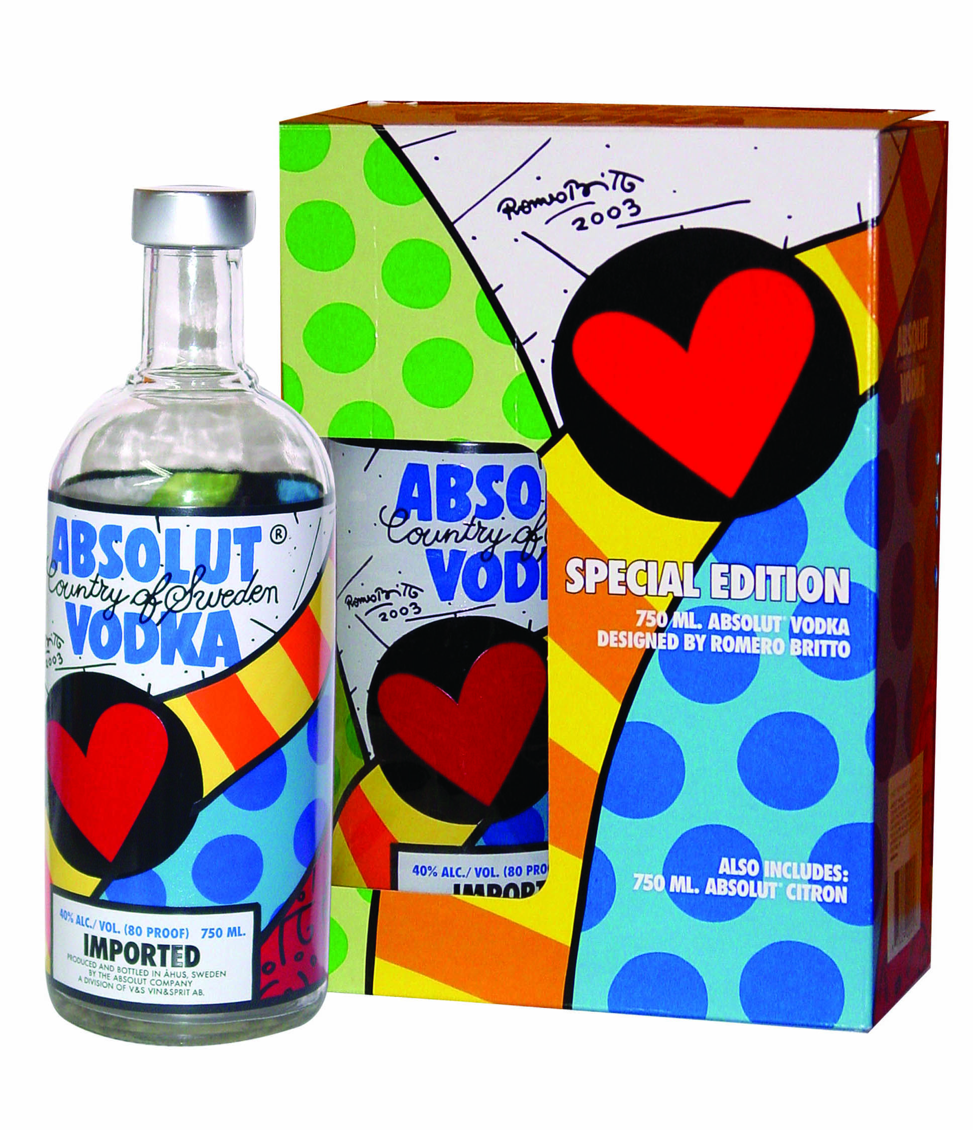 ABSOLUT VODKA BOTTLE - Britto.com